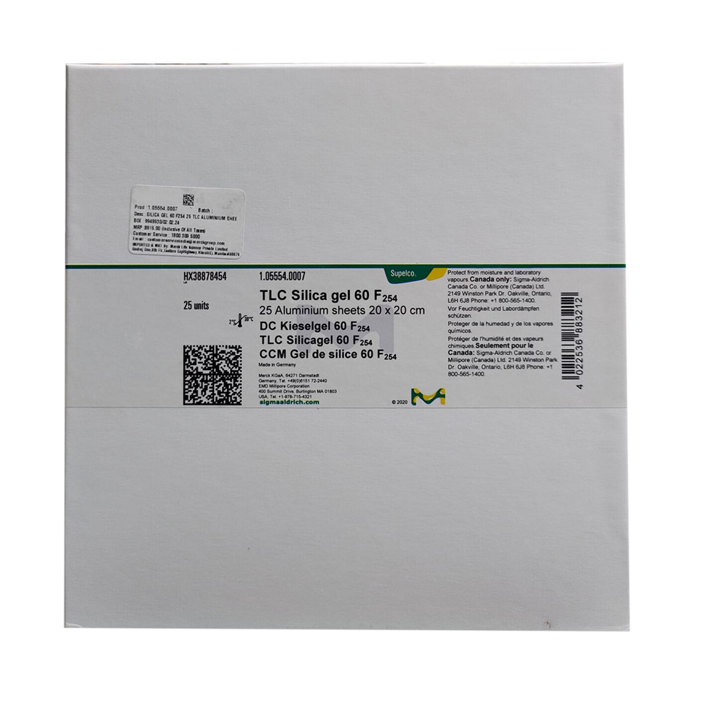 TLC Plate Aluminum Merck Germany - M/S. Bright Scientific Co.